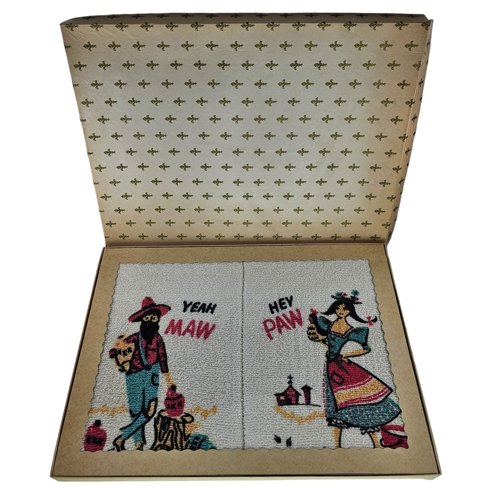 Vintage Hey Paw Yeah Maw Hand Towel Wash Cloth Set Kitch RN 15539 - Etsy