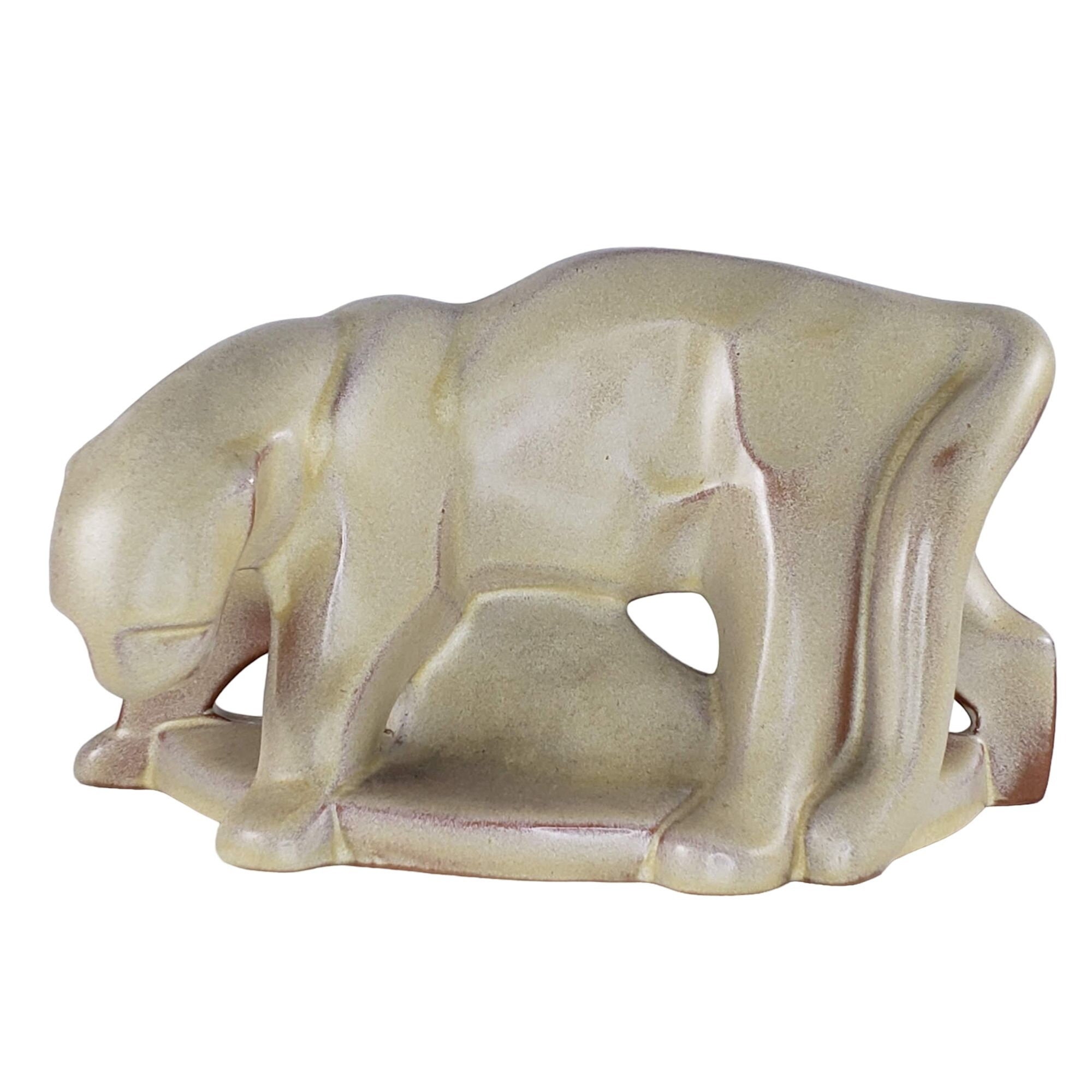 Frankoma Ocelot Bookend Puma Mountain Lion Cougar Desert Gold HTF 112 ...
