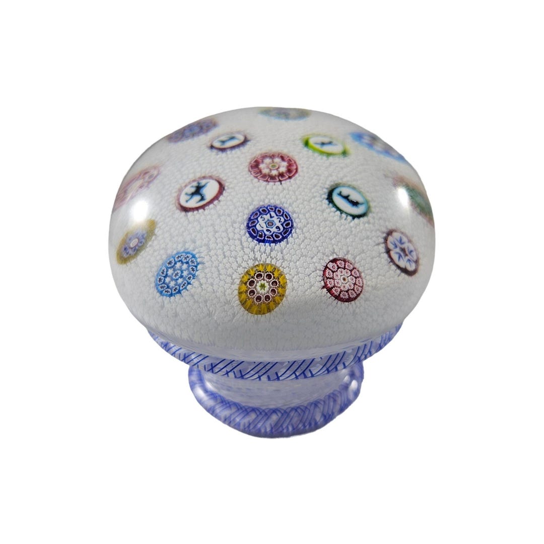 Rare Saint Louis Millefiori Star Carpet Crystal Piedouche Paperweight ...