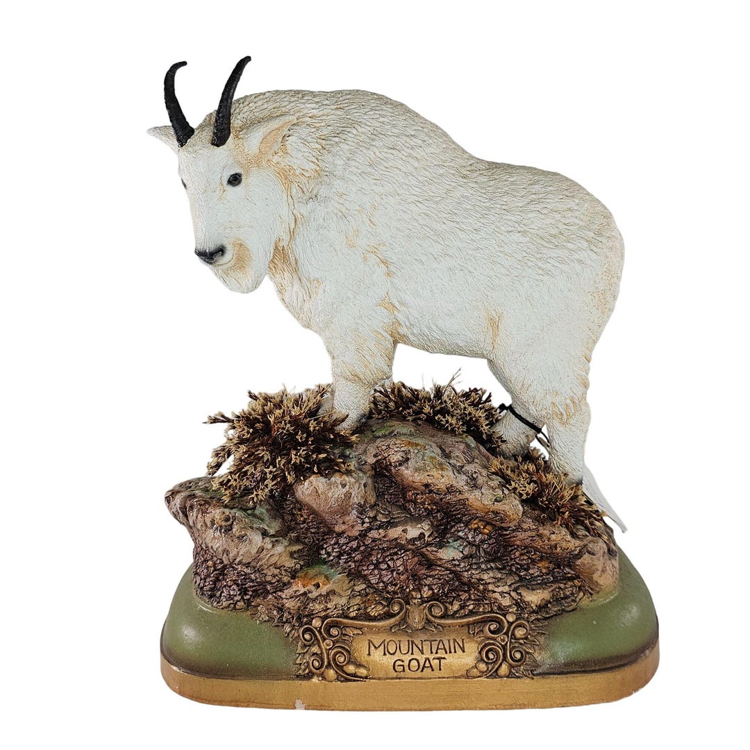 Vintage Frank Dougherty Mountain Goat Sculpture Figurine Signed 1988 - Etsy
