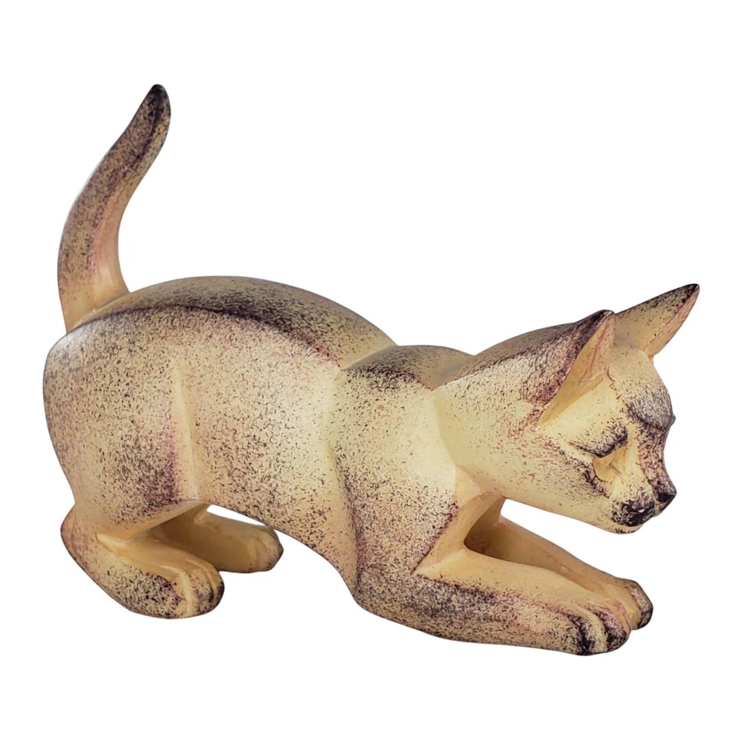 Border Fine Arts Cubist Cat Kitten Playing Figurine HTF RARE - Etsy