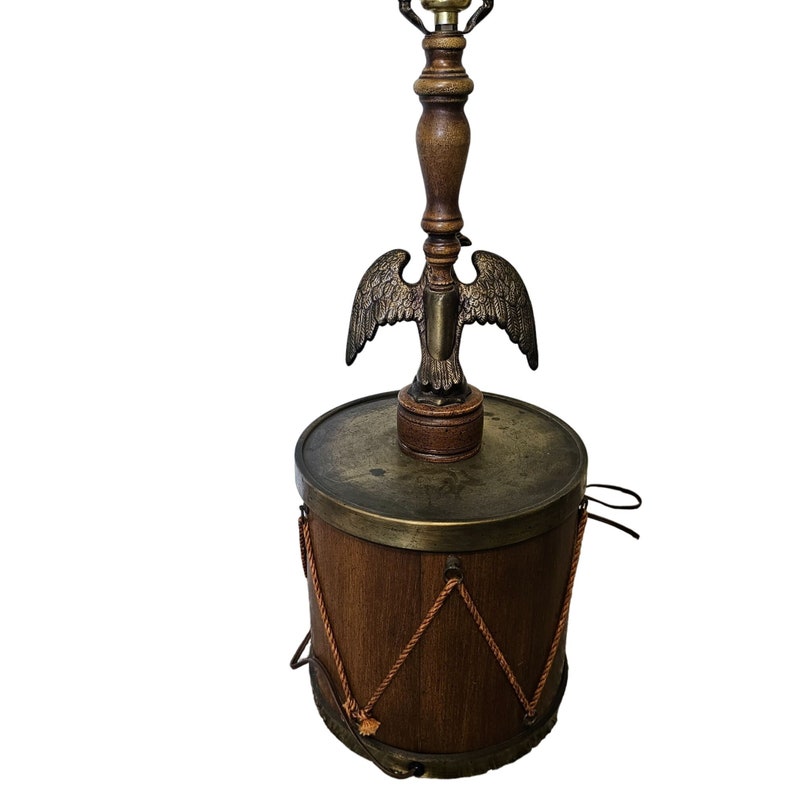 Vintage Federal Style Drum Eagle Table Lamp Brass - Etsy