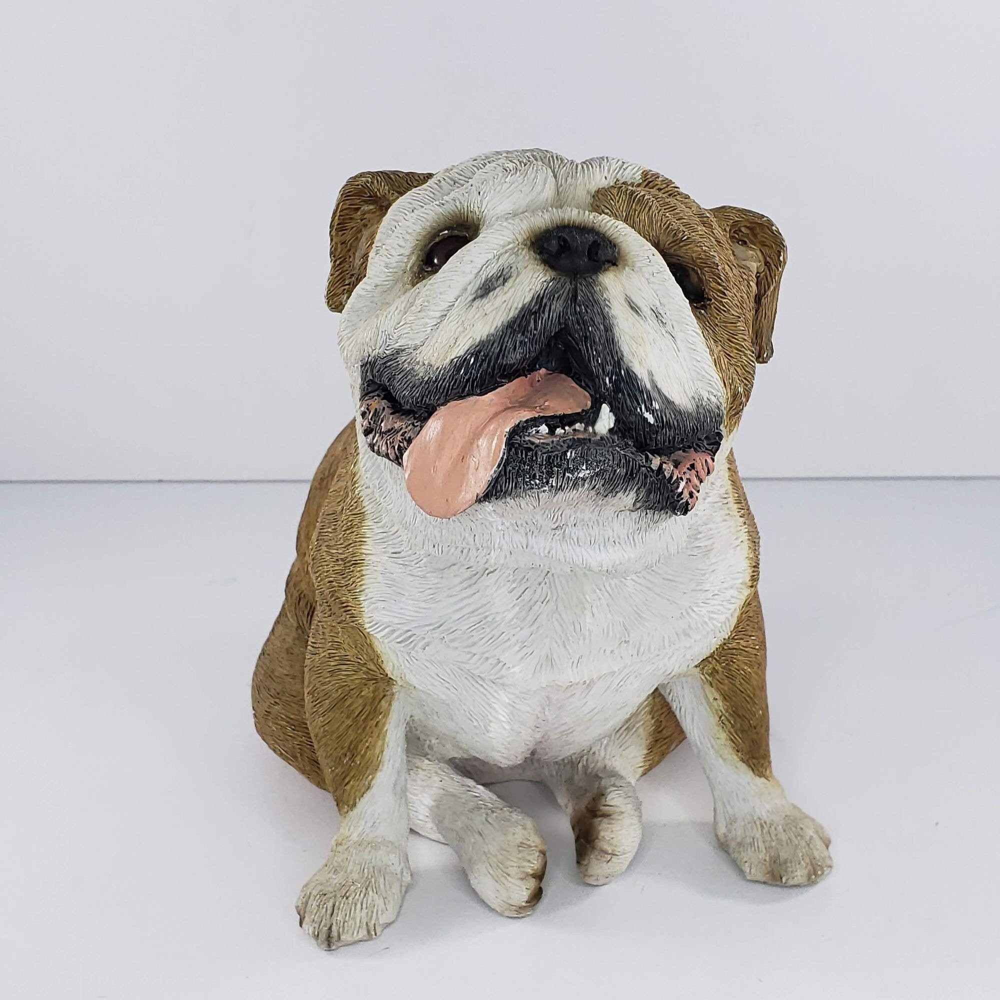 Sandicast English Bulldog Tongue Out Statue Resin Sandra Brue Fawn HTF ...