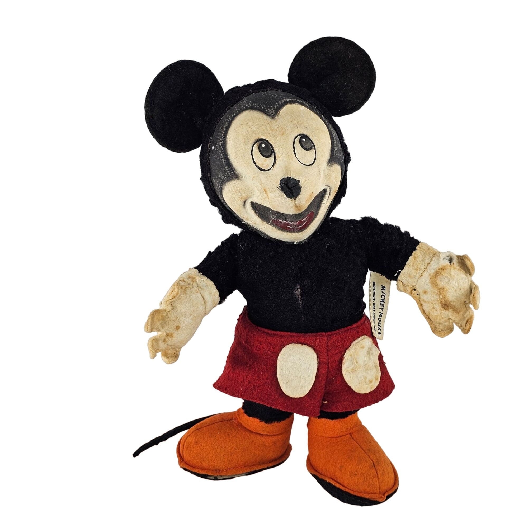 Vintage Gund Disney Mickey Mouse Plush Stuffed Animal 1940s - Etsy