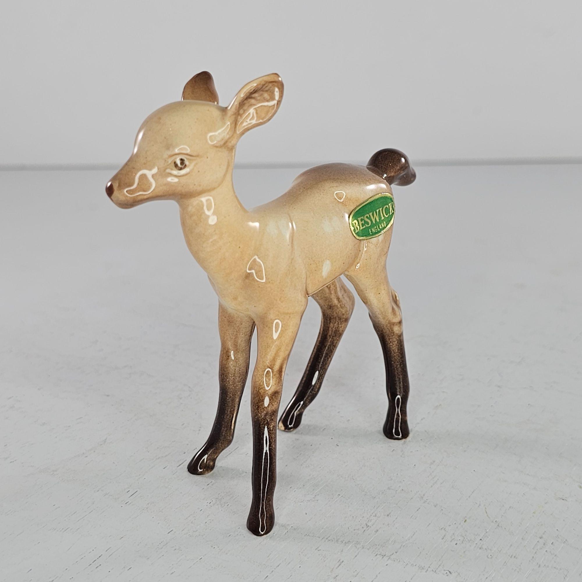 Vintage Beswick England Fawn Figurine Baby Deer Porcelain - Etsy