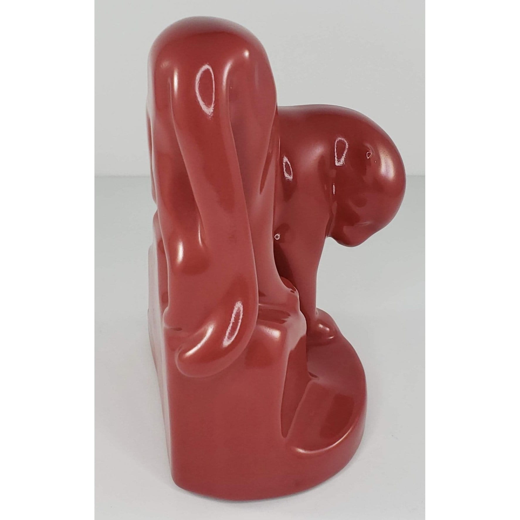 Frankoma Puma Rocks Bookend Ocelot Mountain Lion Cougar Red HTF RARE ...