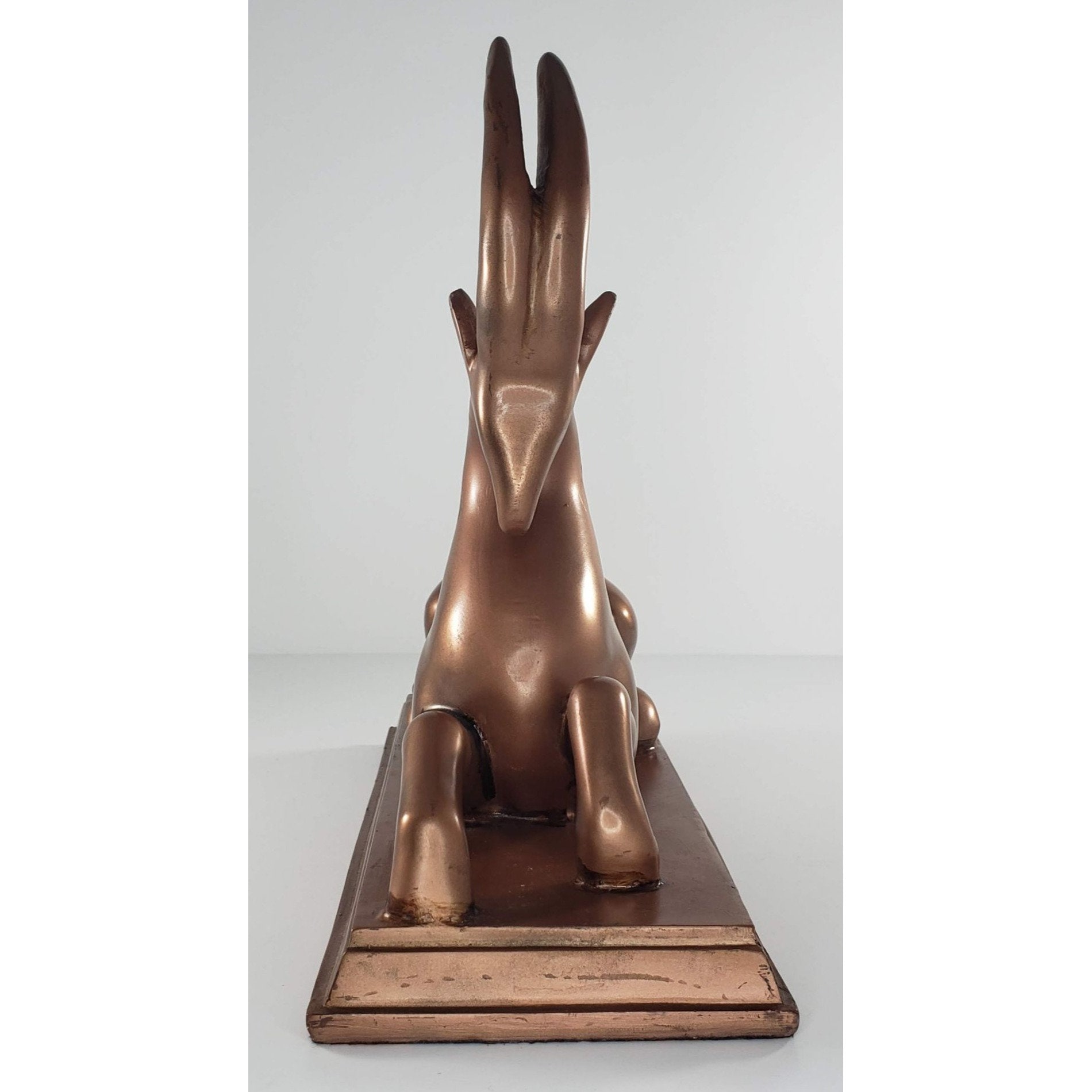 Art Deco Copper Colored Gazelle Impala Deer Statue Figurine - Etsy