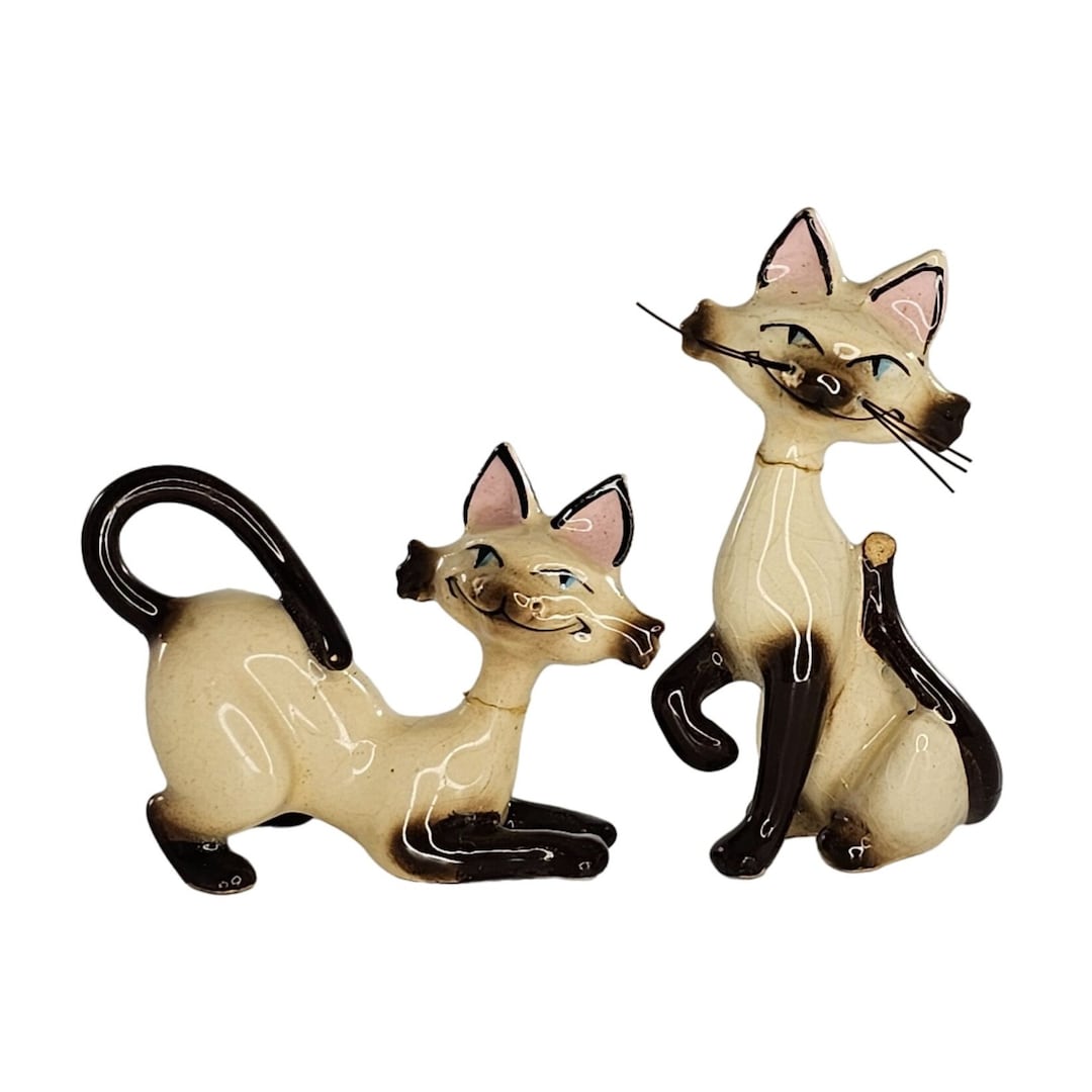 Disney Si Am Figurines Siamese Cats Lady Tramp Set of 2 Vintage 1950s ...
