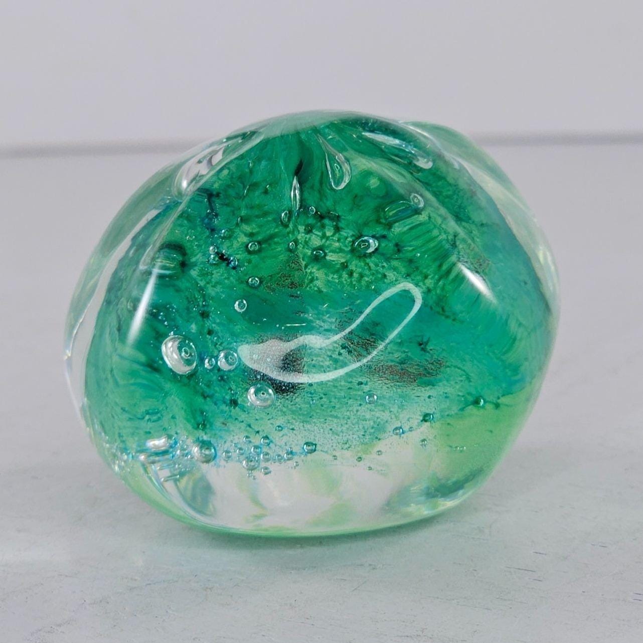 Vintage Timothy E. Landers Ladybug Paperweight Glass Green - Etsy