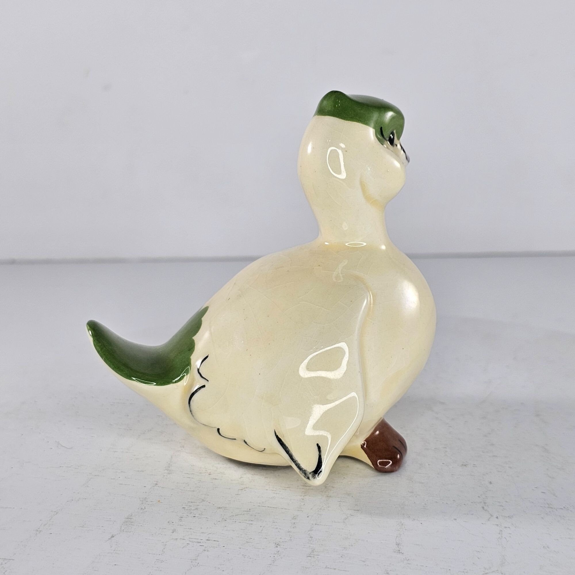 Vintage Kay Finch Duck Duckling Peep Figurine Green Mid Century Modern ...