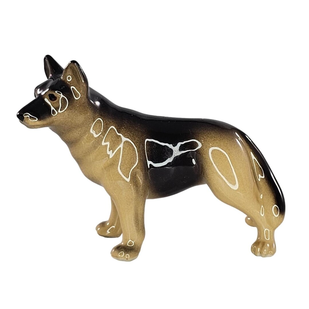 Vintage Loza Electrica Ceramic German Shepherd Figurine Hagen Renaker ...