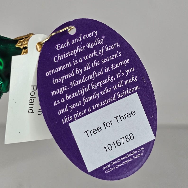 Christopher Radko Tree for Three Glass Ornament Christmas Tree With ...