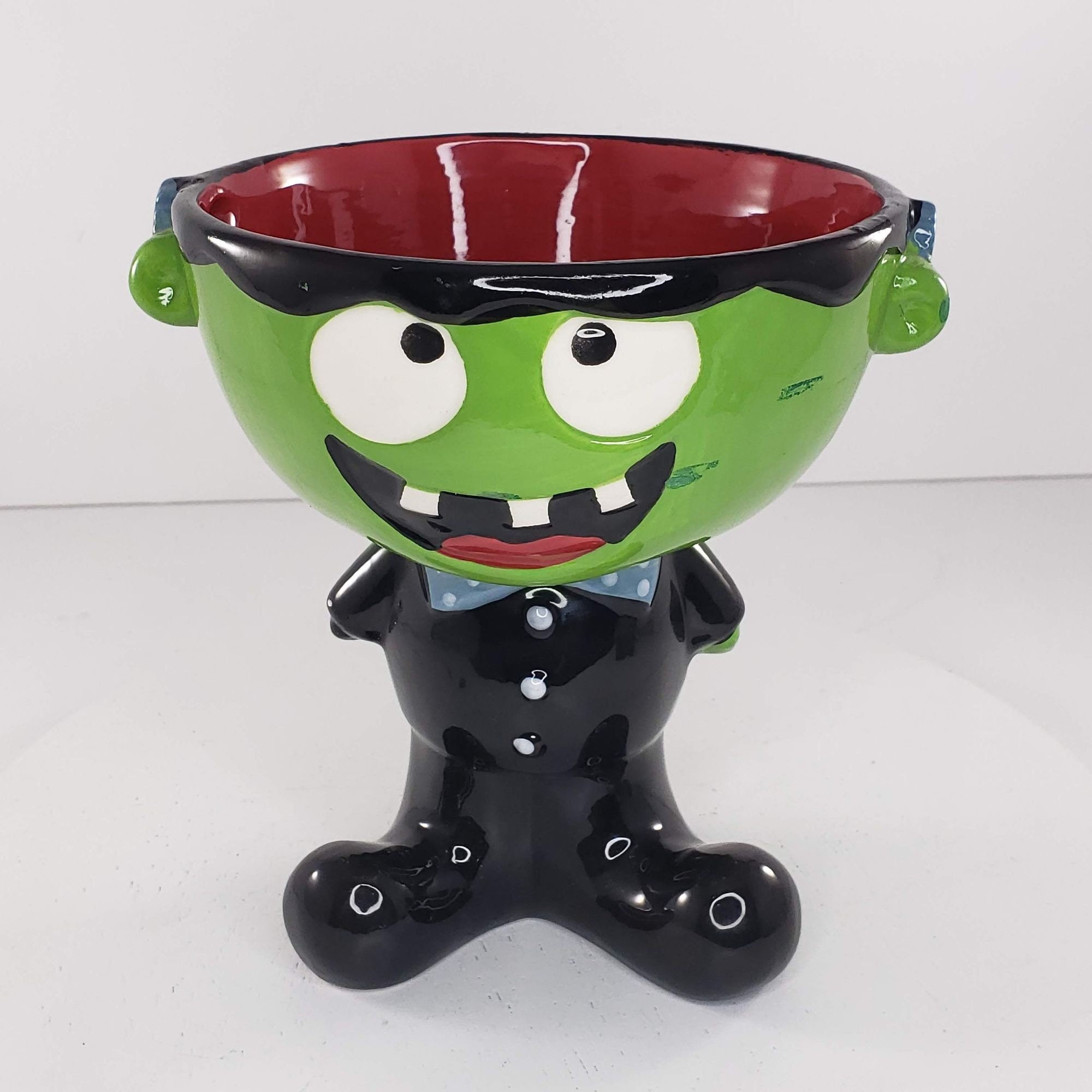 Frankenstein Halloween Candy Bowl Ceramic 6 FLAW - Etsy
