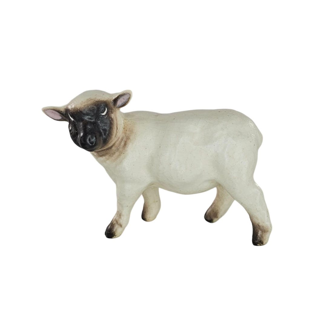 Vintage Hagen Renaker Ewe Mama Sheep Miniature Figurine Black Face ...