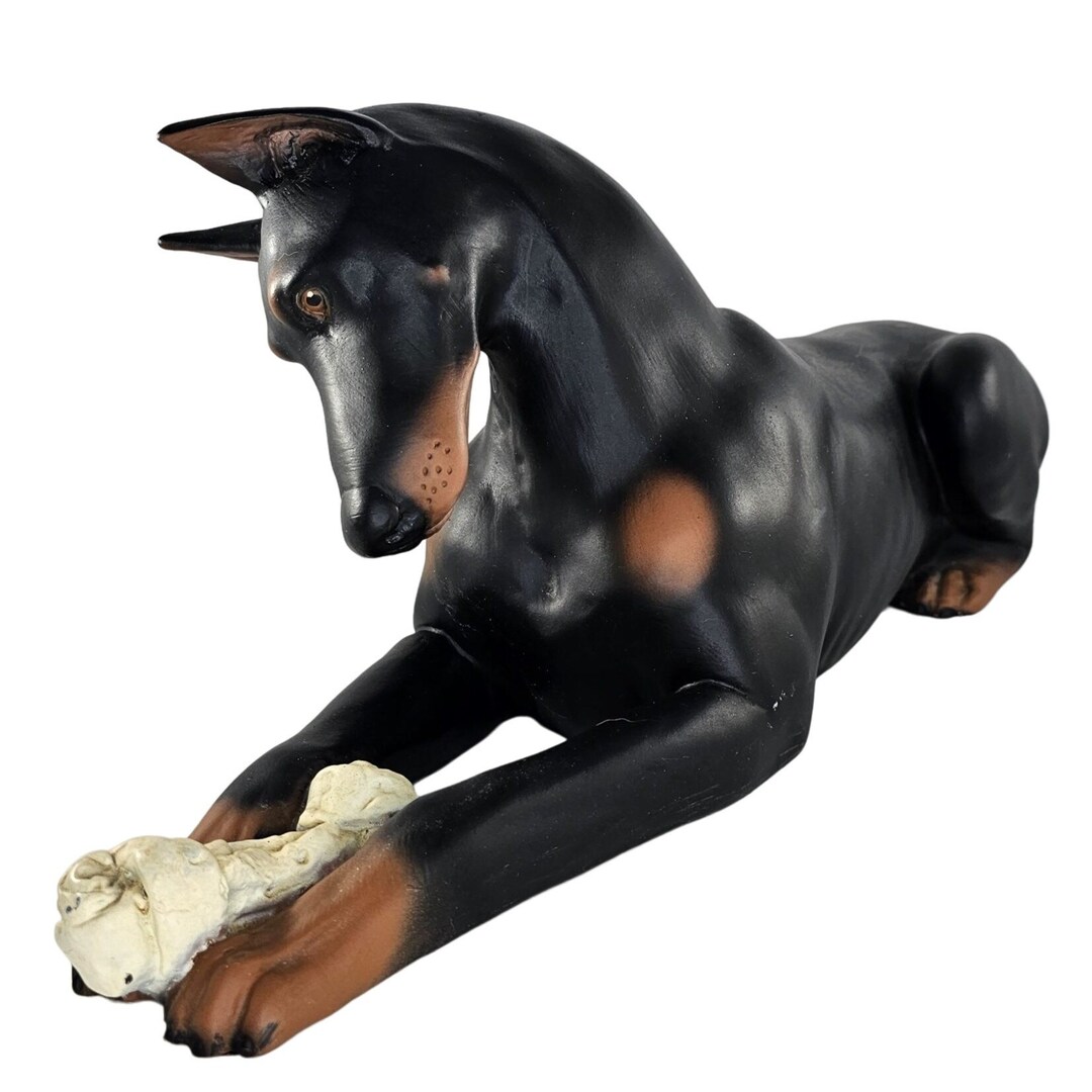 Vintage Universal Statuary Doberman Pinscher Dog Bone Statue - Etsy