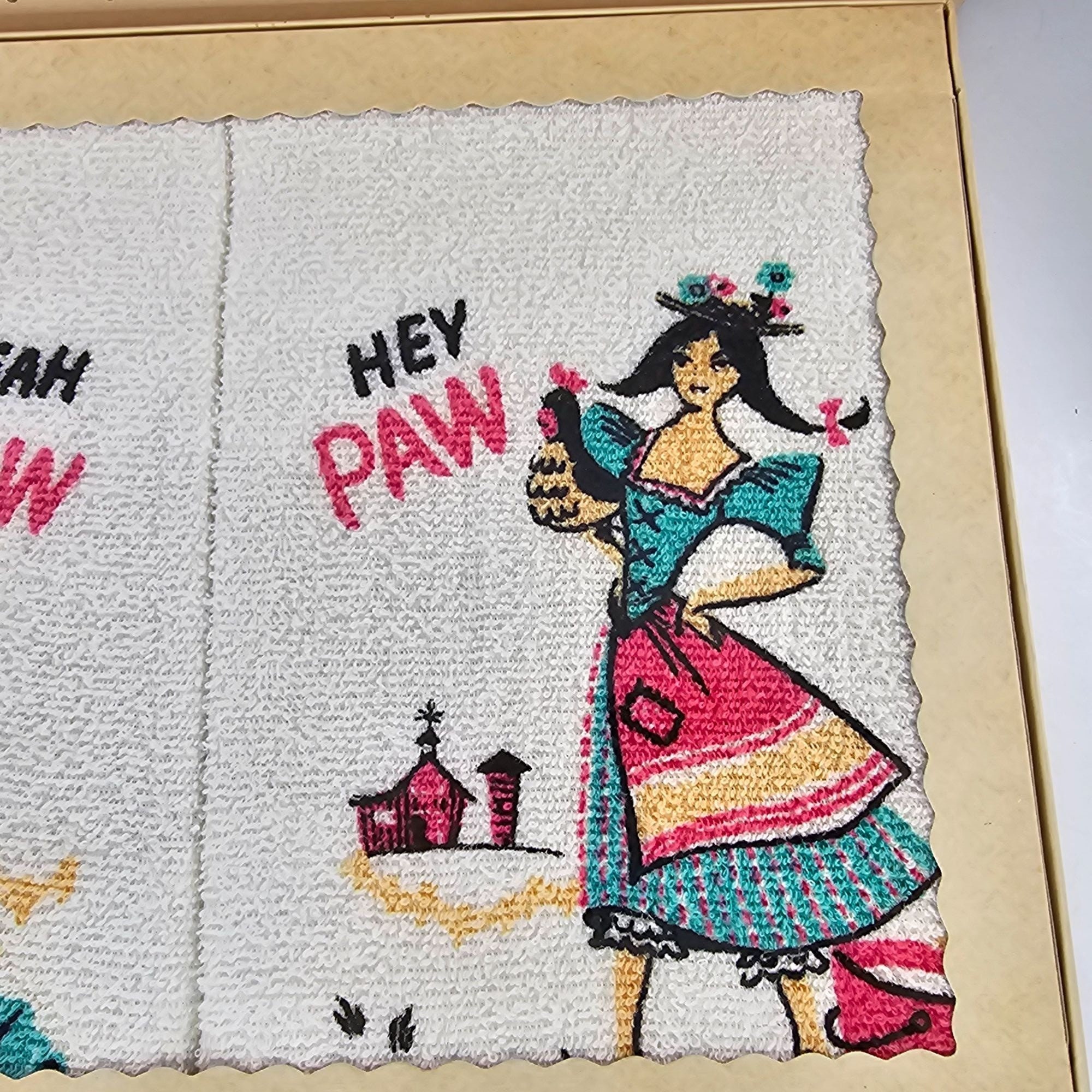 Vintage Hey Paw Yeah Maw Hand Towel Wash Cloth Set Kitch RN 15539 - Etsy