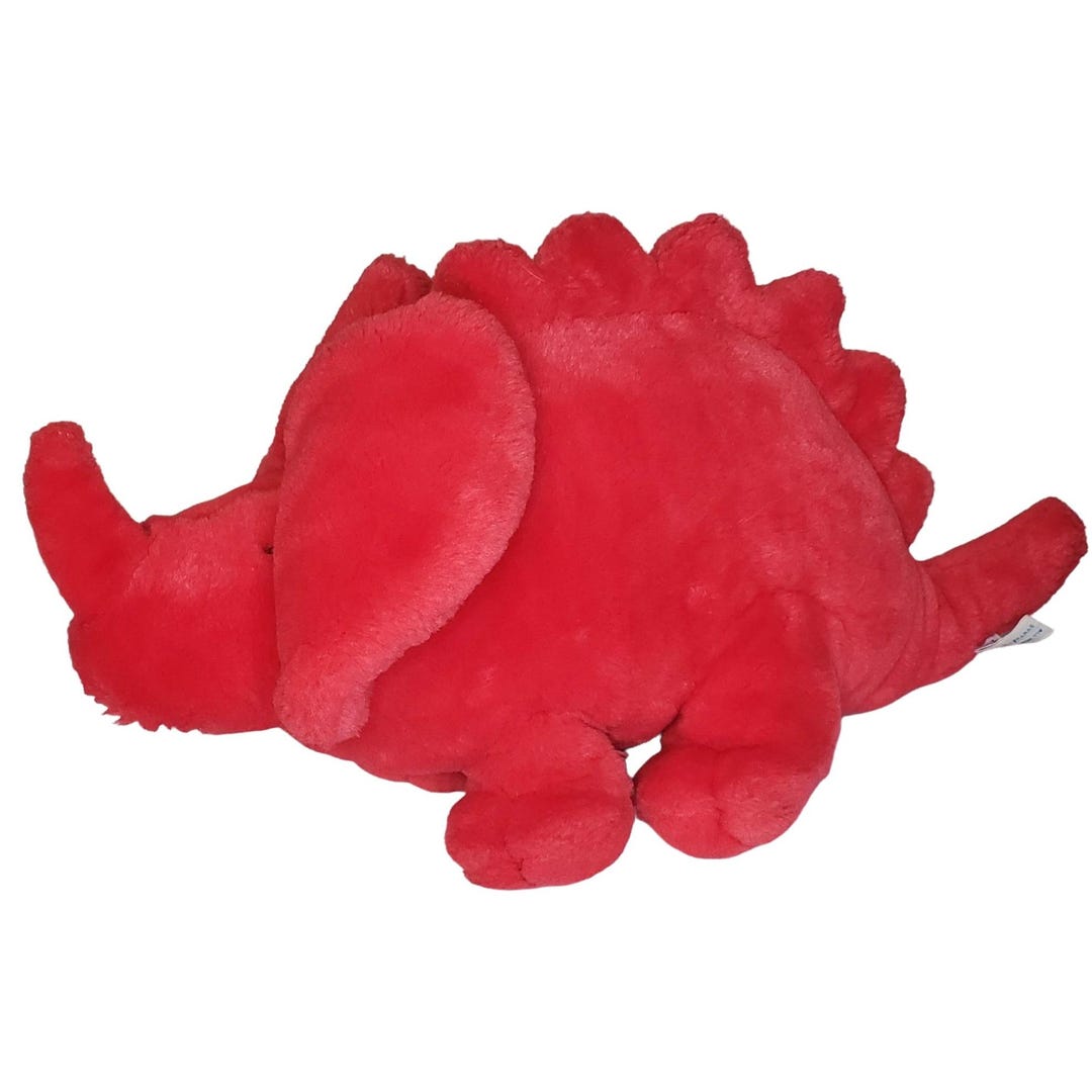 Mervyn's Dinosaur Triceratops Red Plush Vintage HTF Stuffed Animal - Etsy