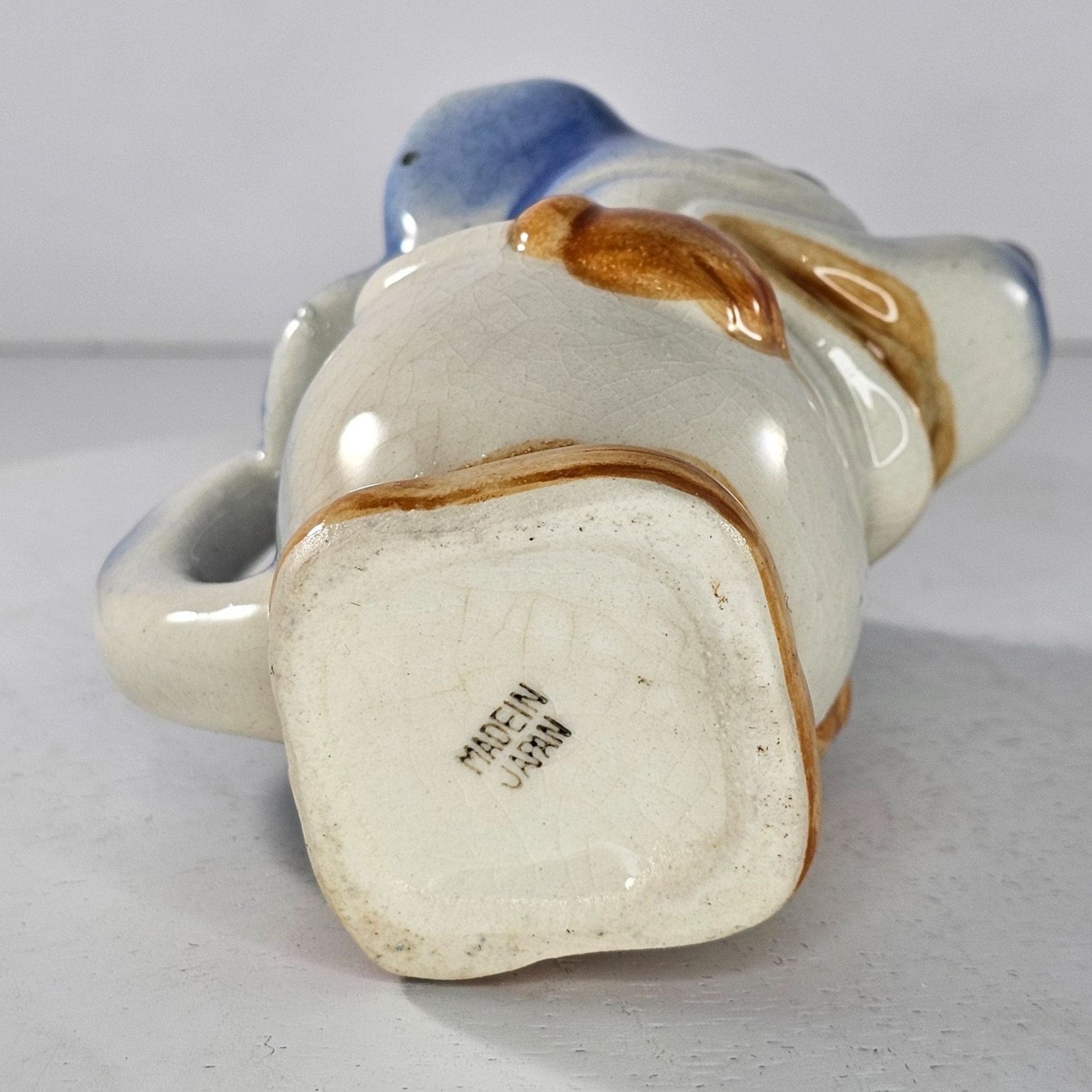 Vintage Mickey Mouse Creamer Pitcher Blue Ceramic Brown Gloves - Etsy