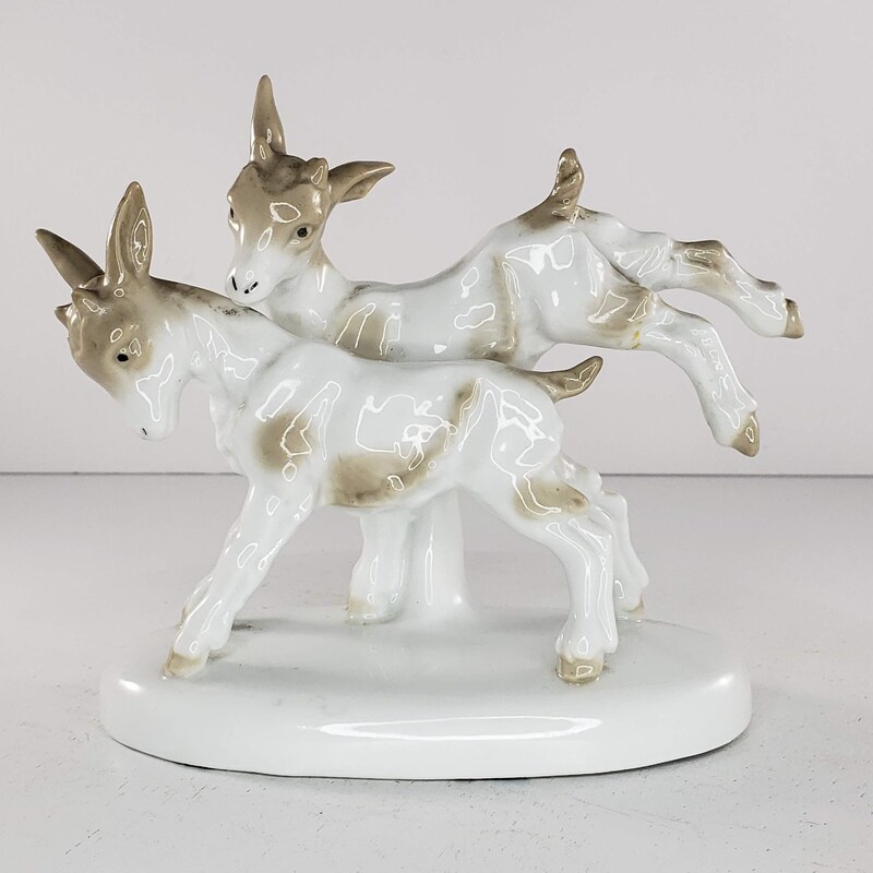 Porcelain Goat Figurine - Etsy