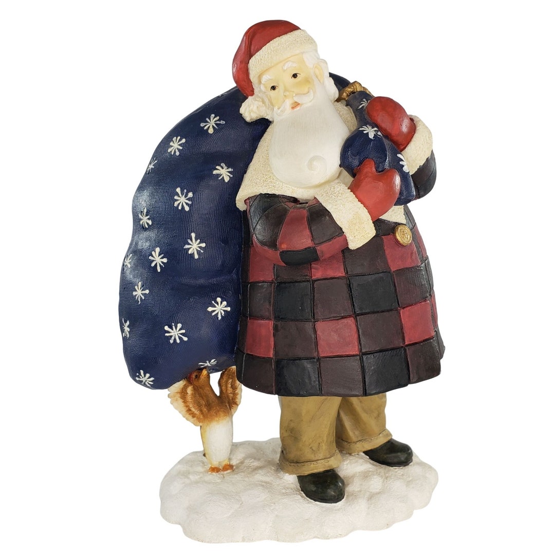 Bennington Christmas the Good Stuff Demdaco Santa Claus Duck Statue - Etsy