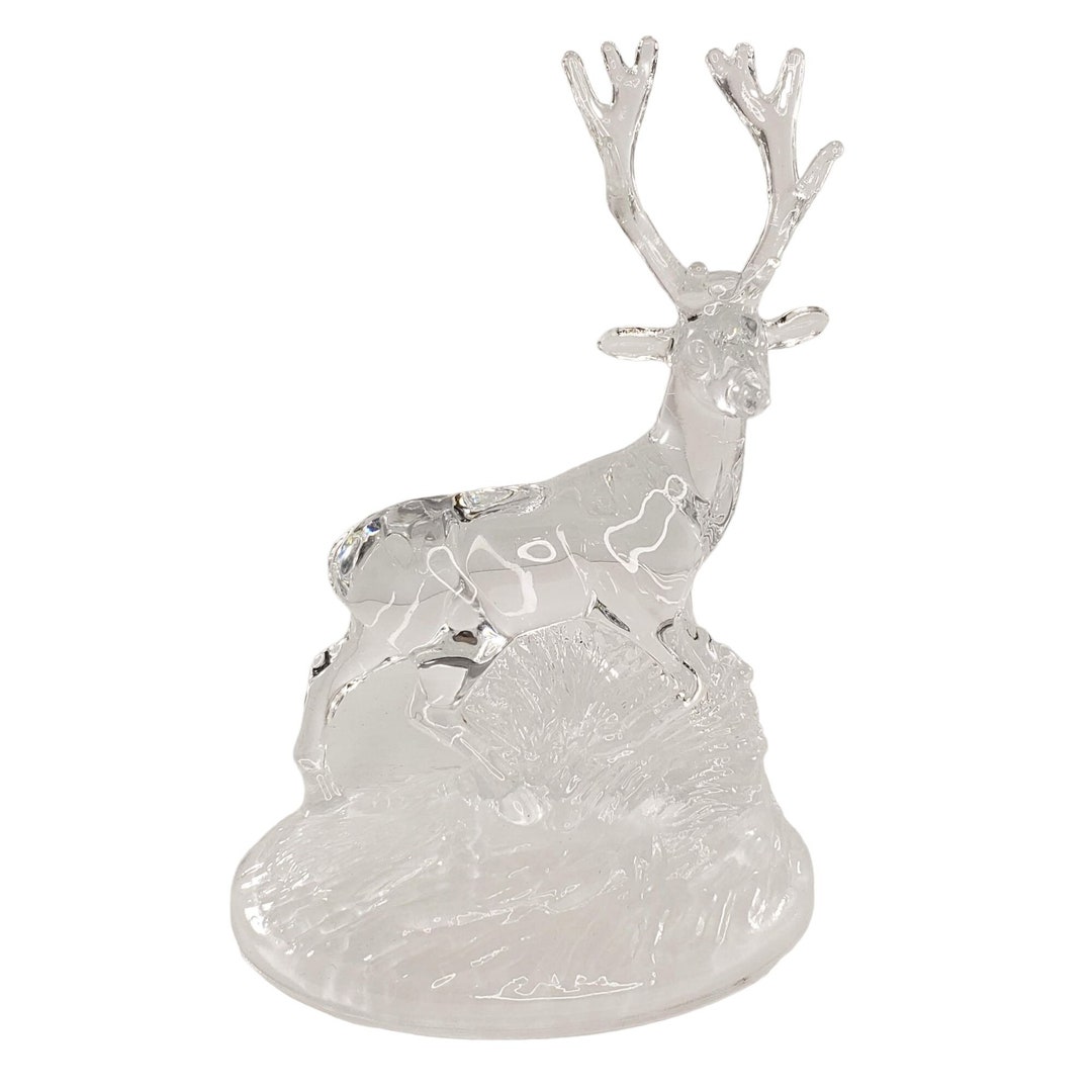 Cristal D'arques Deer Stag Buck Figurine 24% Lead Crystal Glass France ...