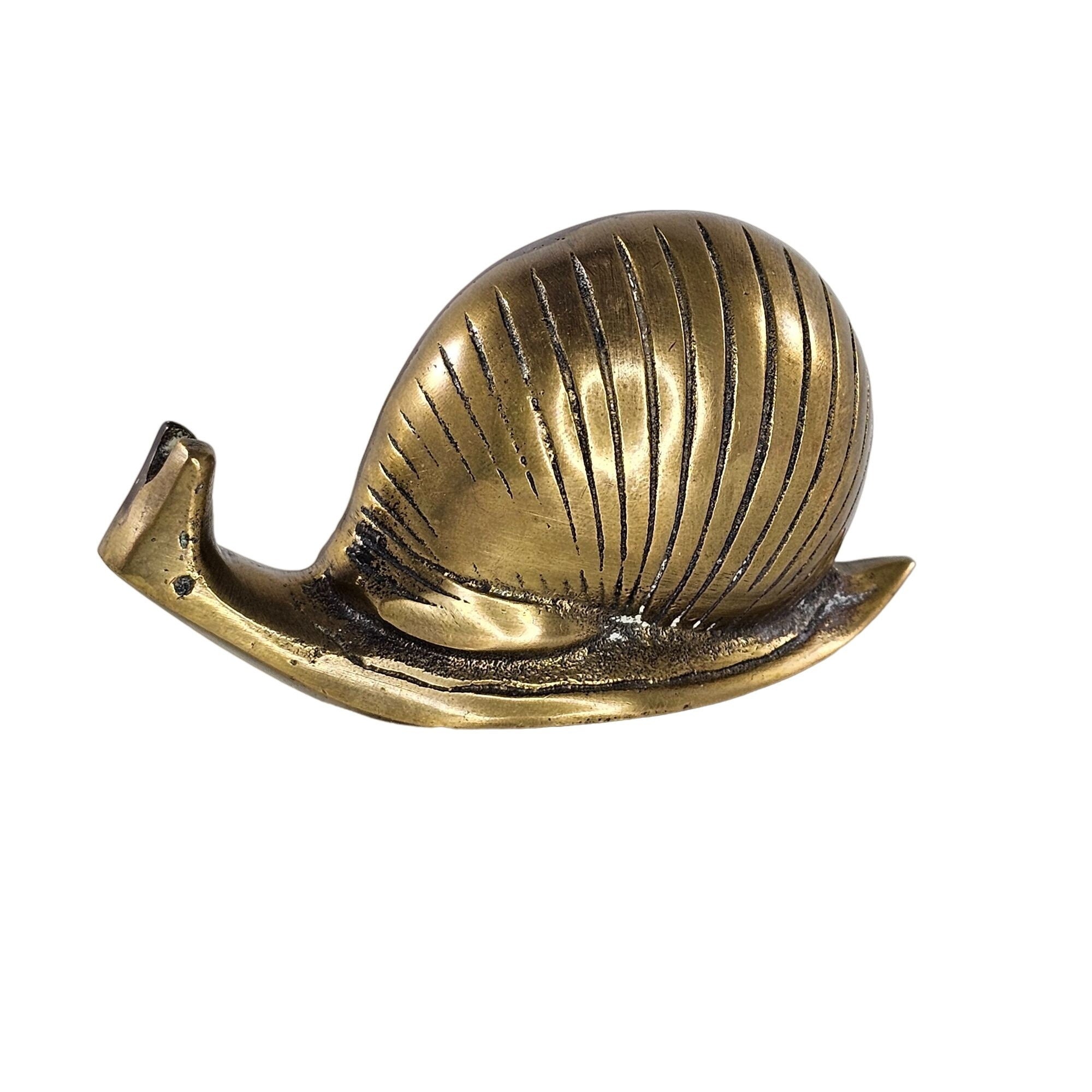 Vintage Brass Snail Paperweight Figurine - Etsy