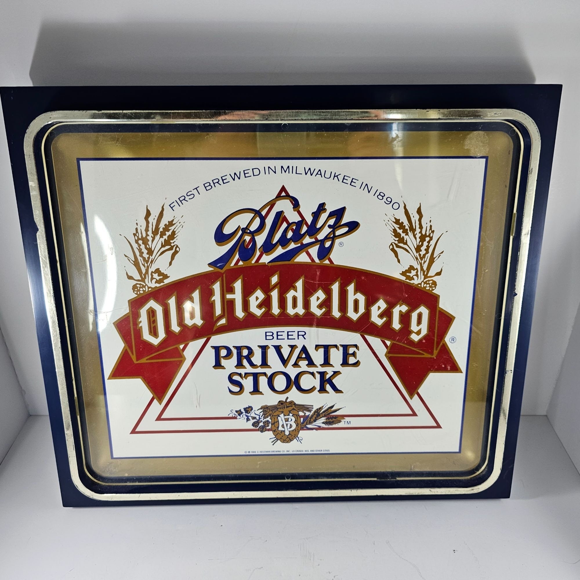Vintage Blatz Old Heidelberg Private Stock Beer Sign 1986 - Etsy