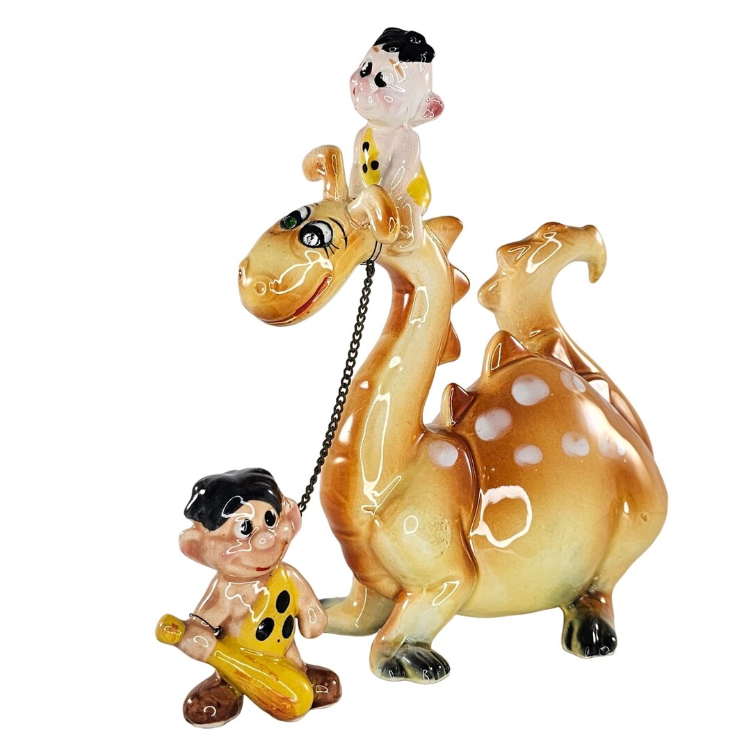 Vintage Kreiss Crazy Green-eyed Monster Caveman Dinosaur Leashed ...
