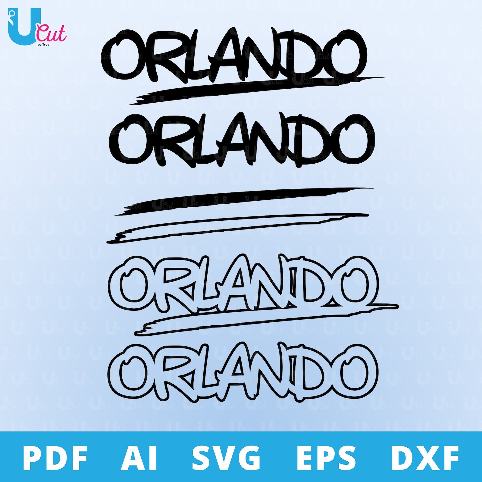 Orlando Text - Svg Pdf Ai Eps Dxf - Etsy