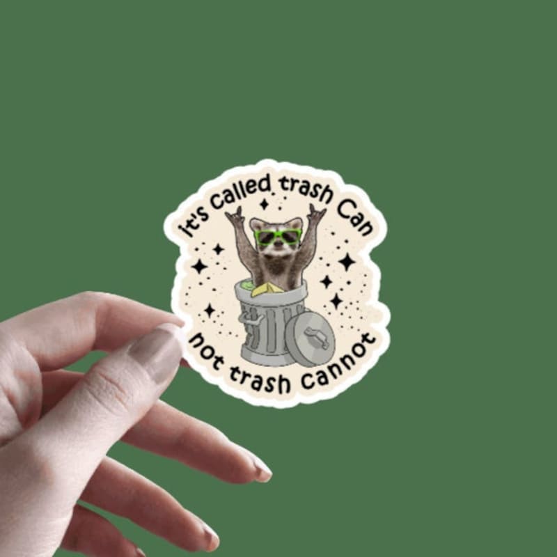 Trash Can Sticker - Etsy