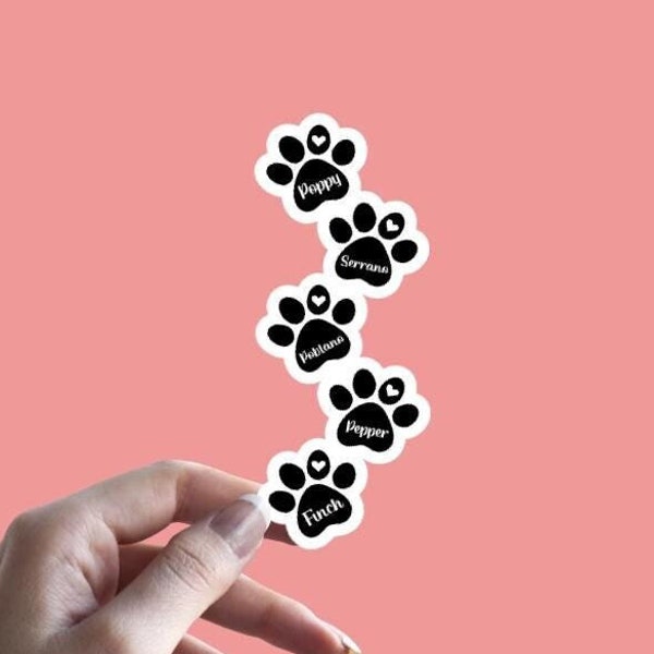 Paw Print Stickers - Etsy