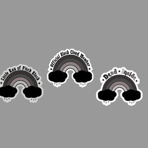 Little Ray of Pitch Black Rainbow - Sticker | Black Rainbow Sticker ...