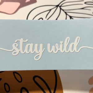 Stay Wild - Vinyl Decal | Mental Health Decal | Mental Awareness ...