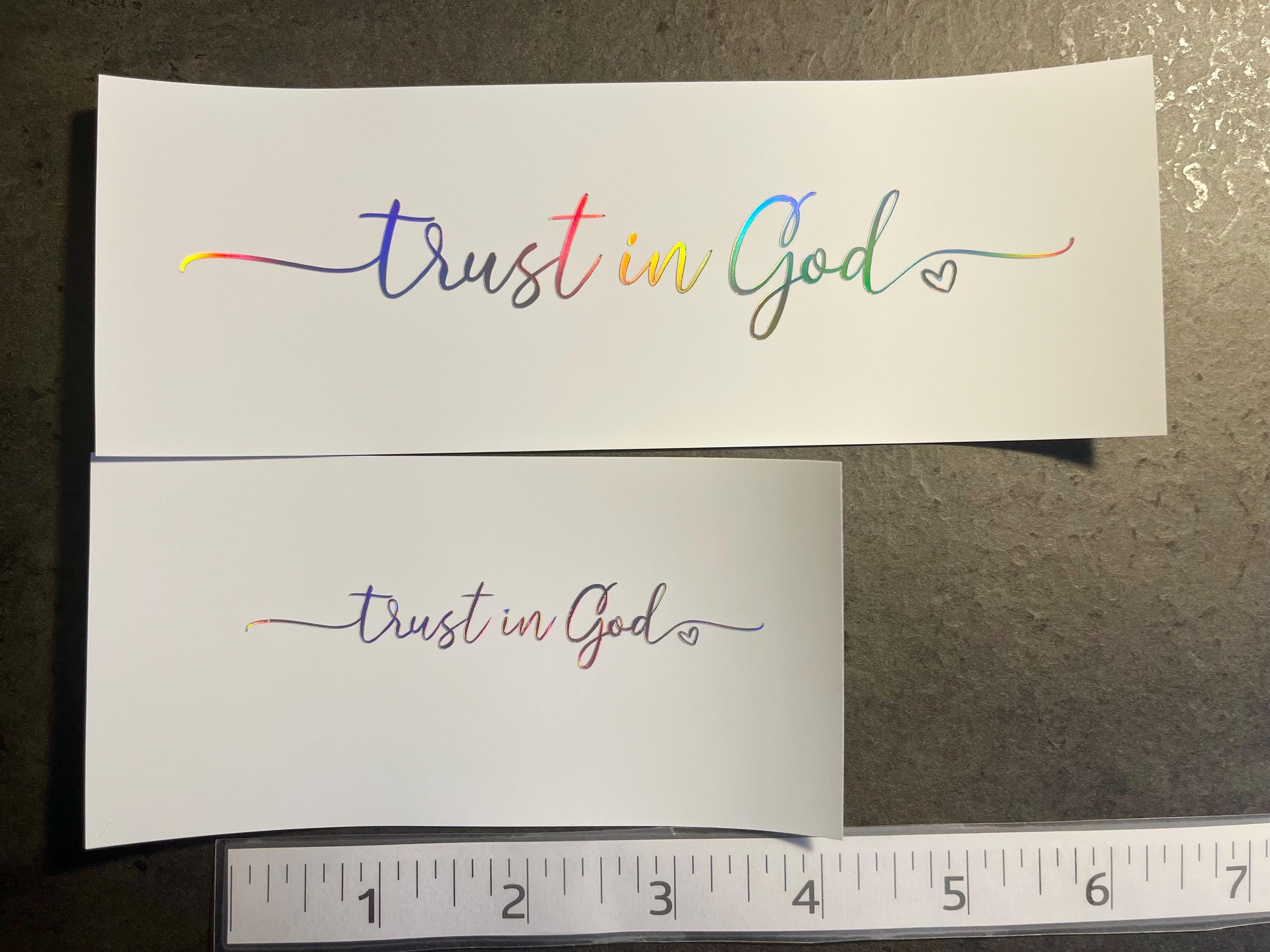 Trust in God Decal, Rear View Mirror Decal, Faith Car Mirror Decal ...