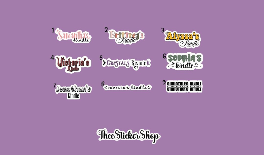 Personalized Kindle Stickers | Book Stickers | Book Lover Gift ...