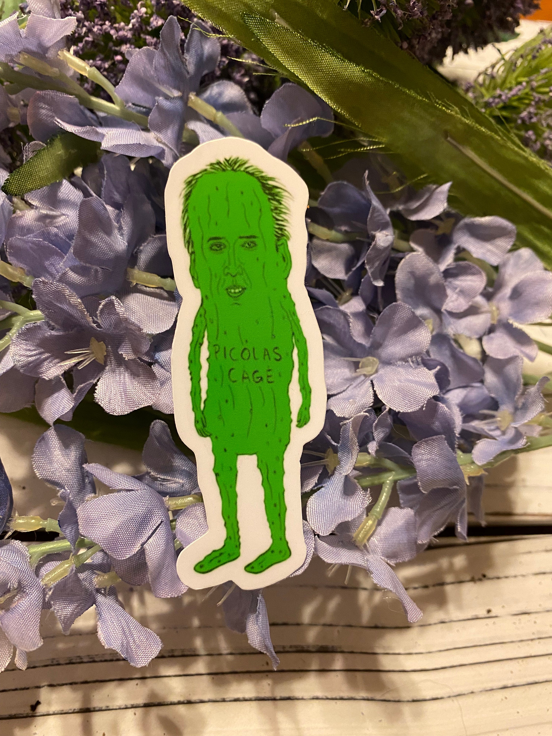 Picolas Cage Sticker Funny Nicolas Cage, weatherproof Glossy - Etsy