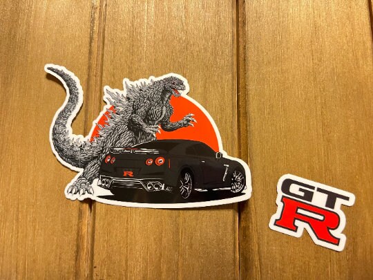 JDM Godzilla GTR Sticker | R35 | Skyline - Funny Sticker, JDM Sticker ...