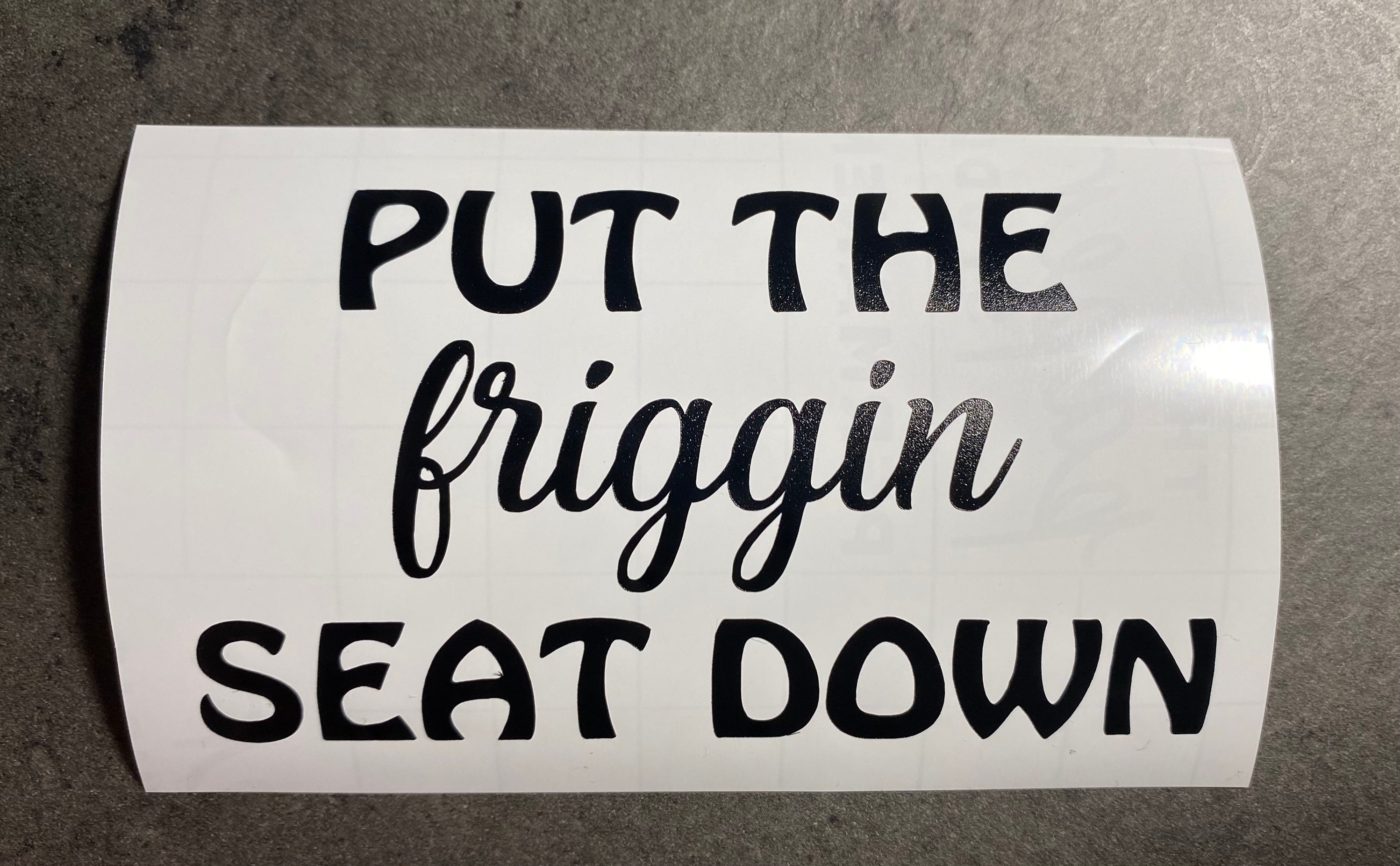 Put the FRIGGIN Seat Down Funny Toilet Decal Sticker Funny - Etsy