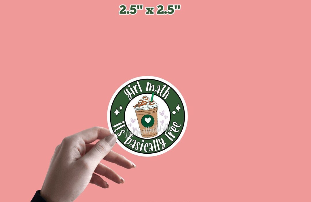 Girl Math Vinyl Sticker, Trendy Tiktok Decal, Funny Laptop Sticker ...