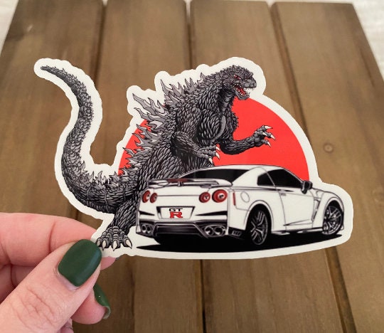 JDM Godzilla GTR Sticker | R35 | Skyline - Funny Sticker, JDM Sticker ...