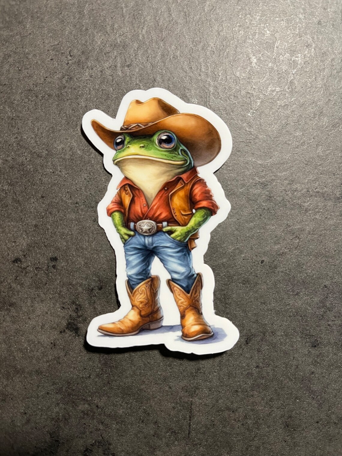 Cute Cowboy Frog Sticker Frog Toad Sticker Cowboy Frog Cute Sticker ...