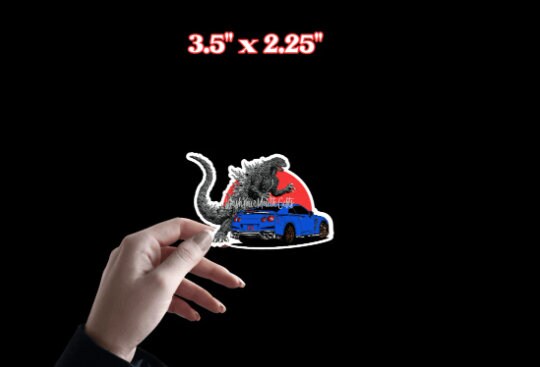 JDM Godzilla GTR Sticker | R35 | Skyline - Funny Sticker, JDM Sticker ...