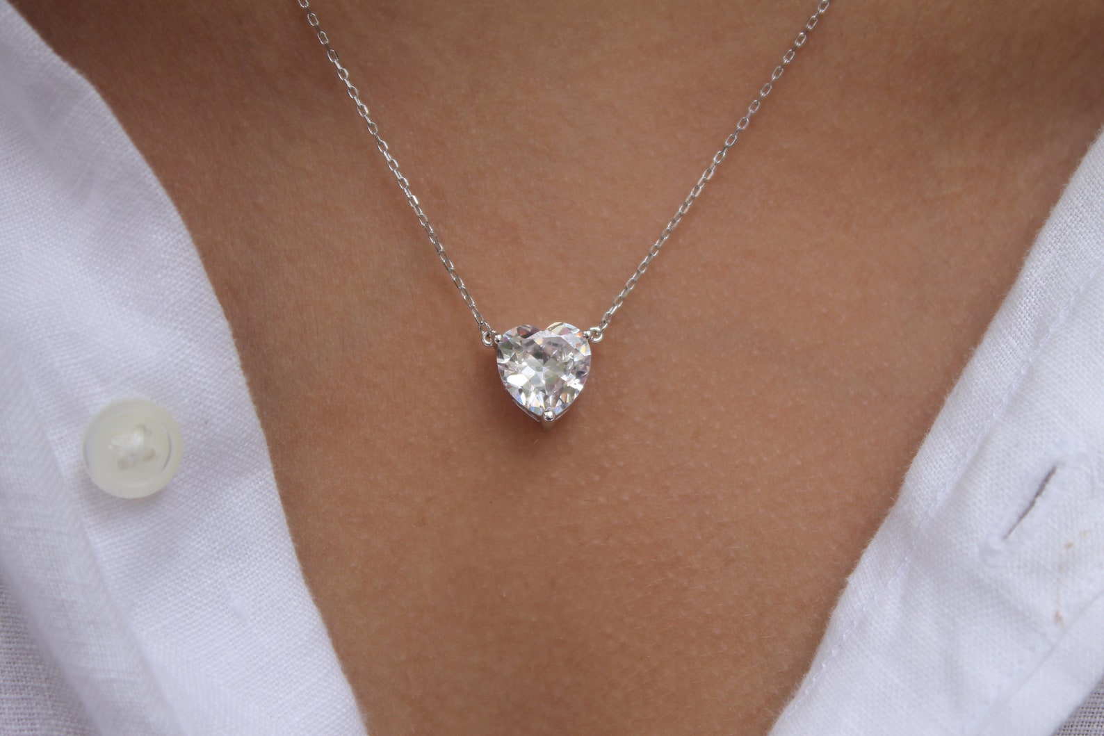 Heart Necklace - Etsy
