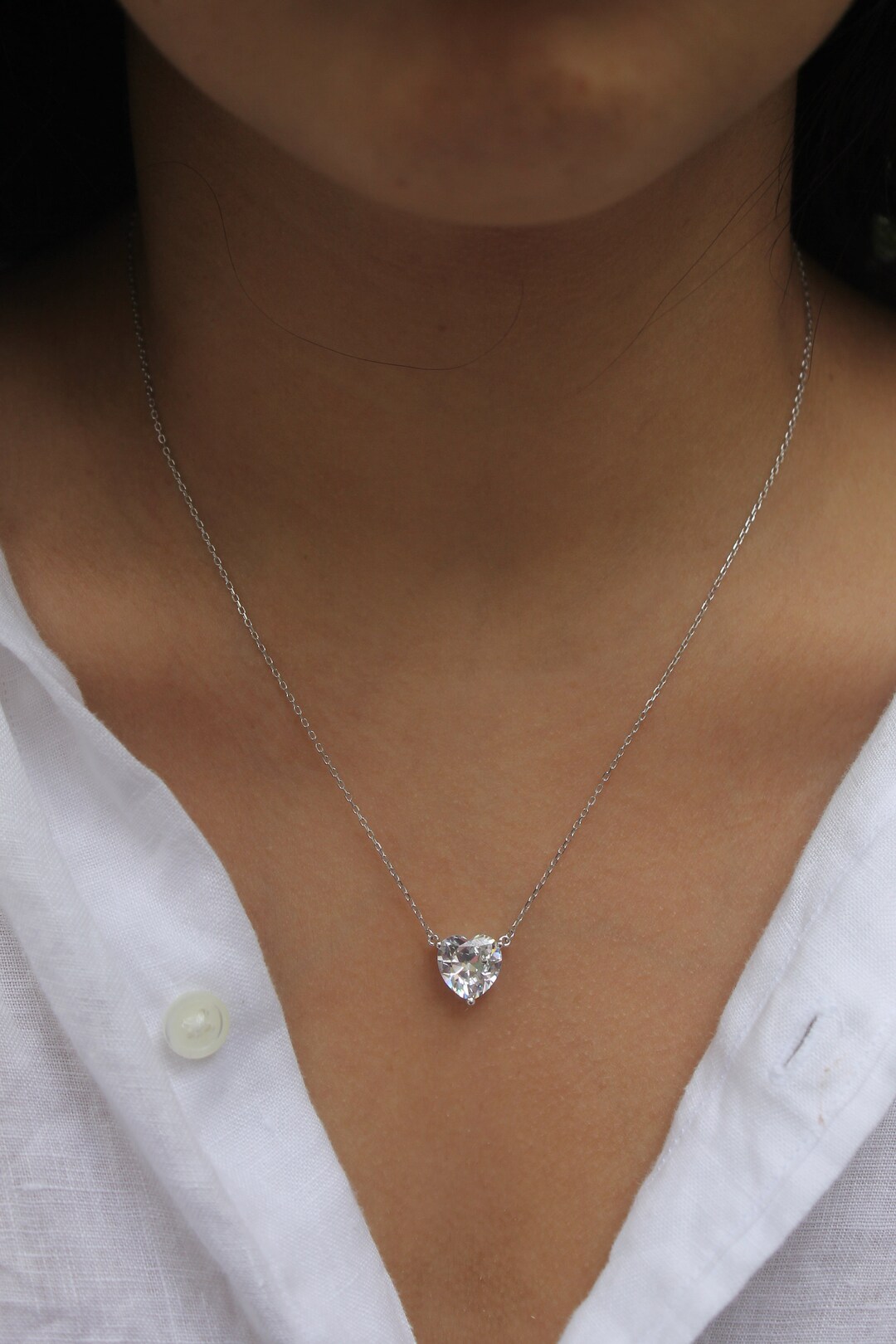 Heart Necklace - Etsy