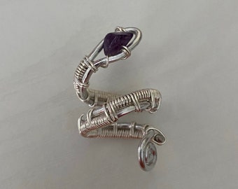 Purple Snake Ring - Etsy