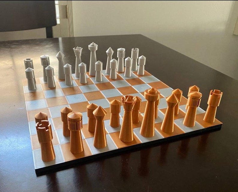 Modern Chess Set STL Files for 3D Printing - Etsy