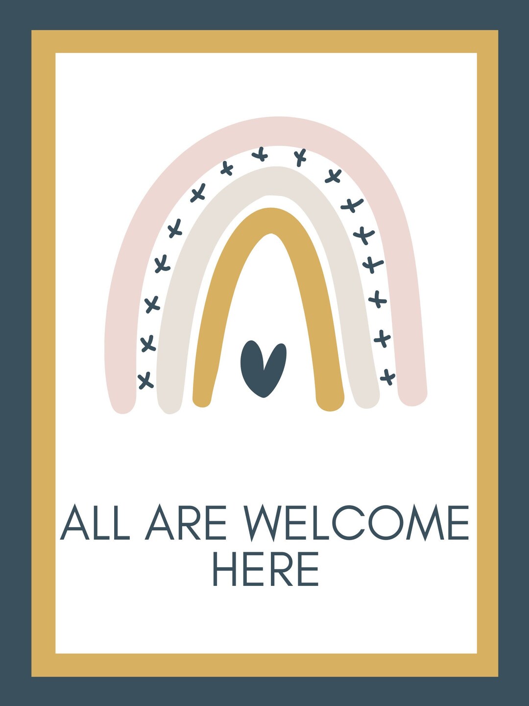 All Are Welcome Here Poster - Etsy