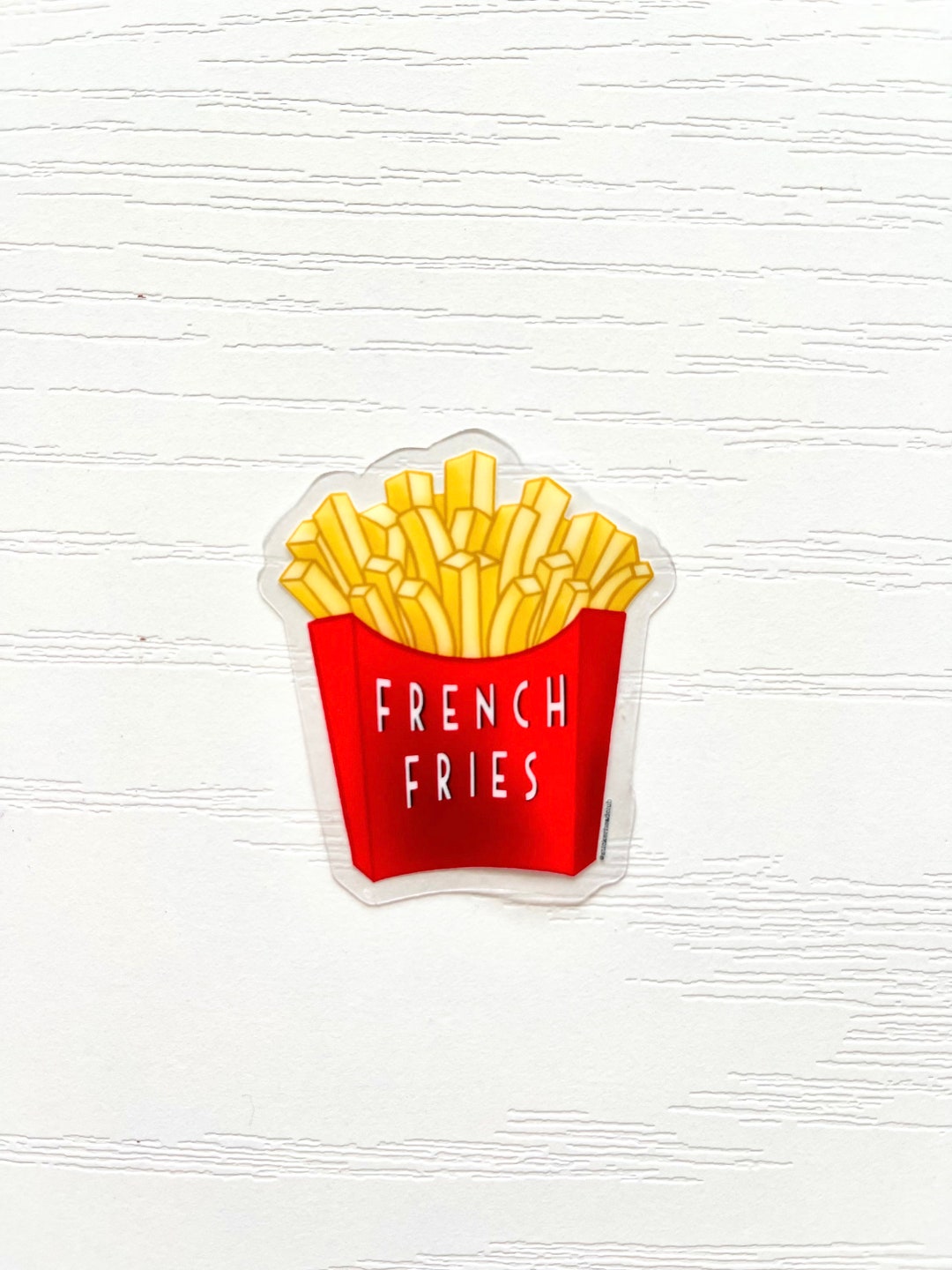 French Fries Clear Matte Sticker – Cute Fast Food Vinyl Sticker | Snack ...