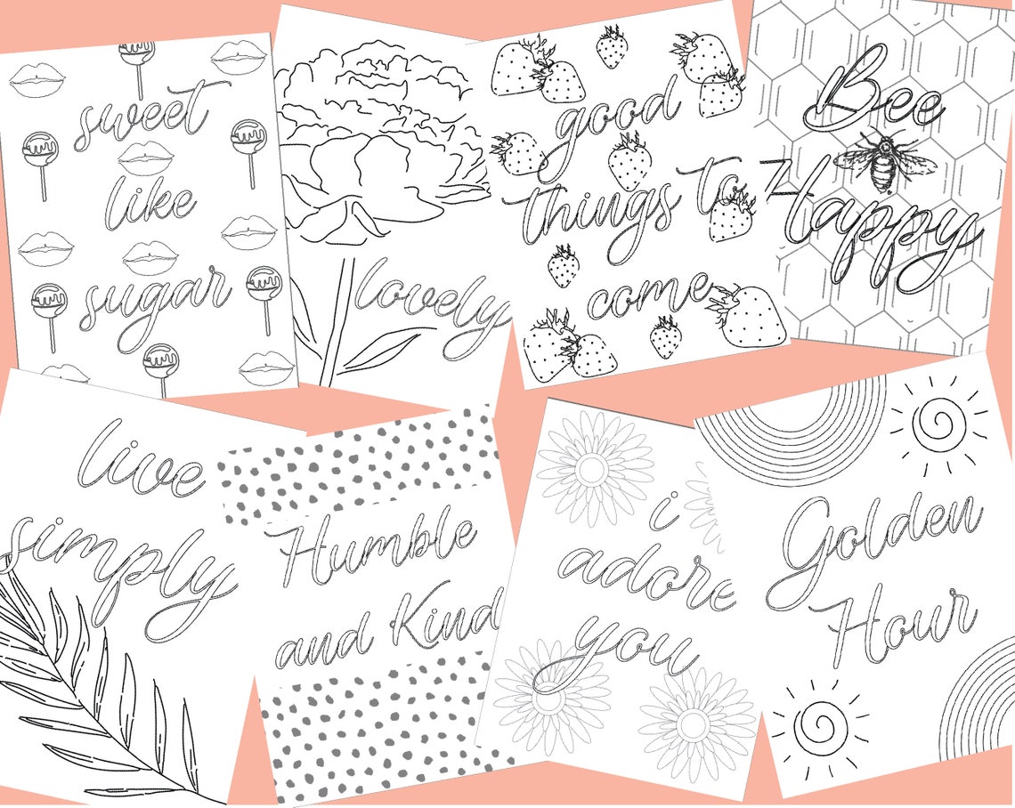 Vibes Coloring Book - Etsy