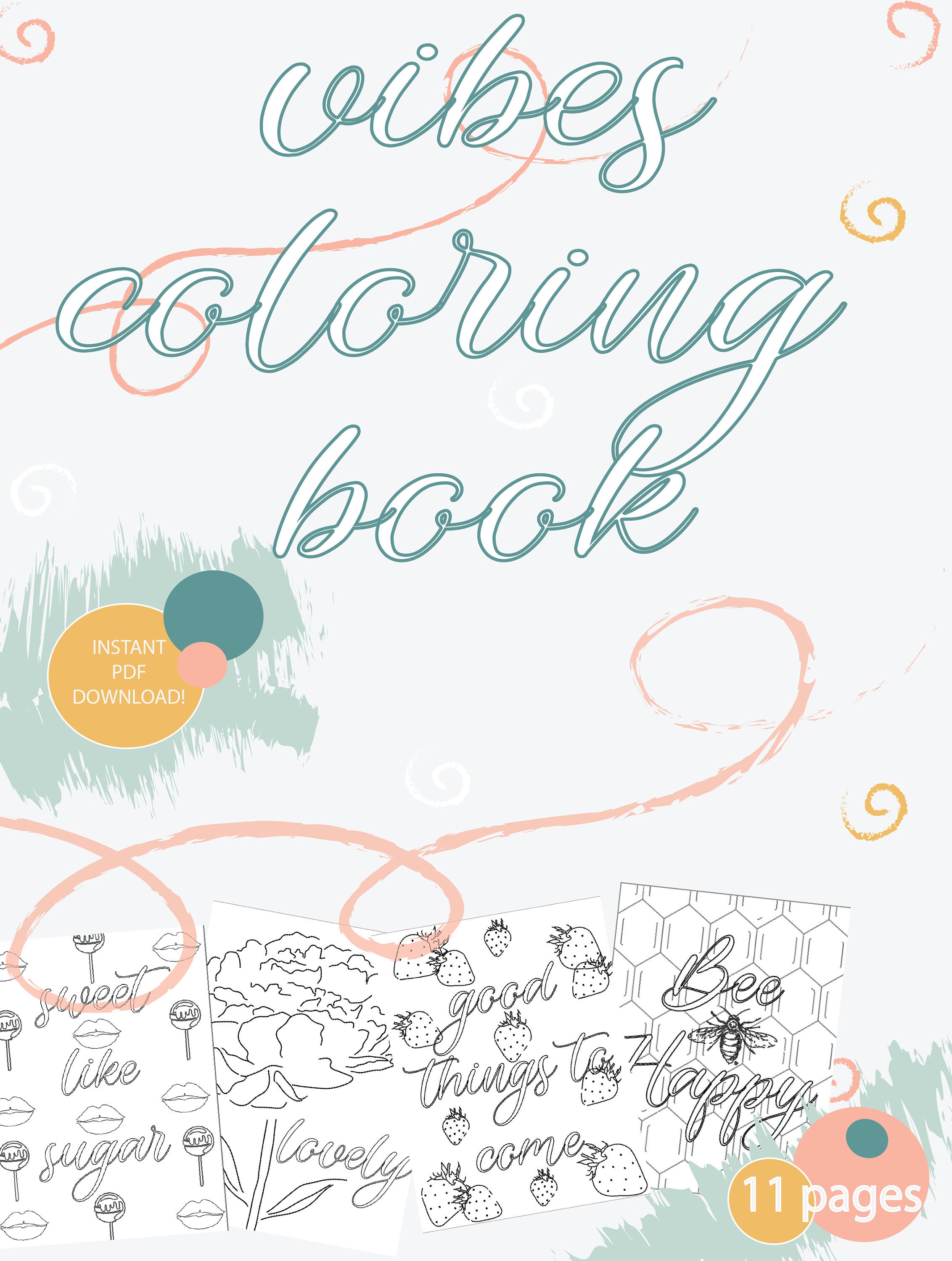 Vibes Coloring Book - Etsy